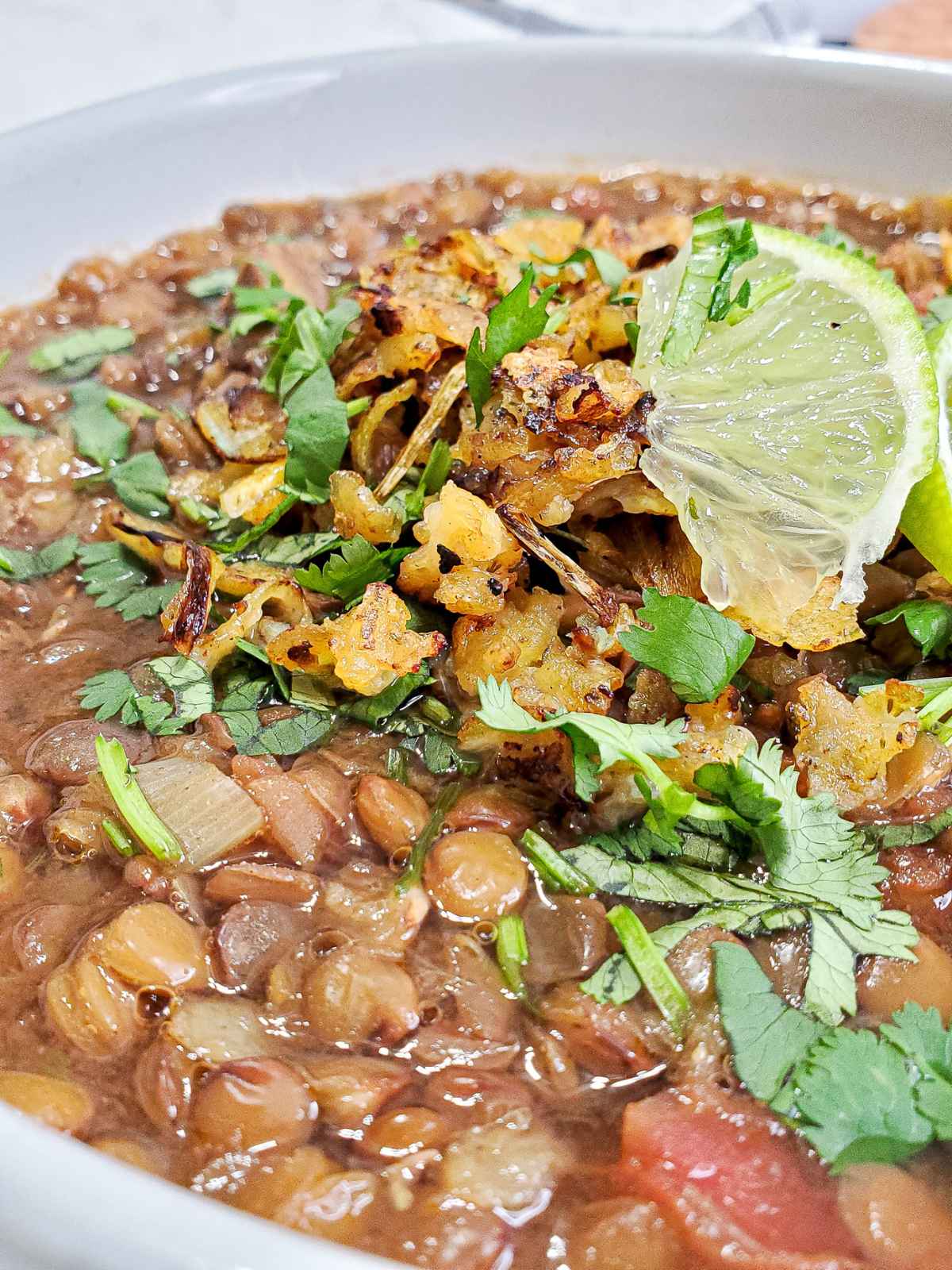 Delicious Sopa De Lentejas with Plantains (Lentil Soup) | Cocina Republic